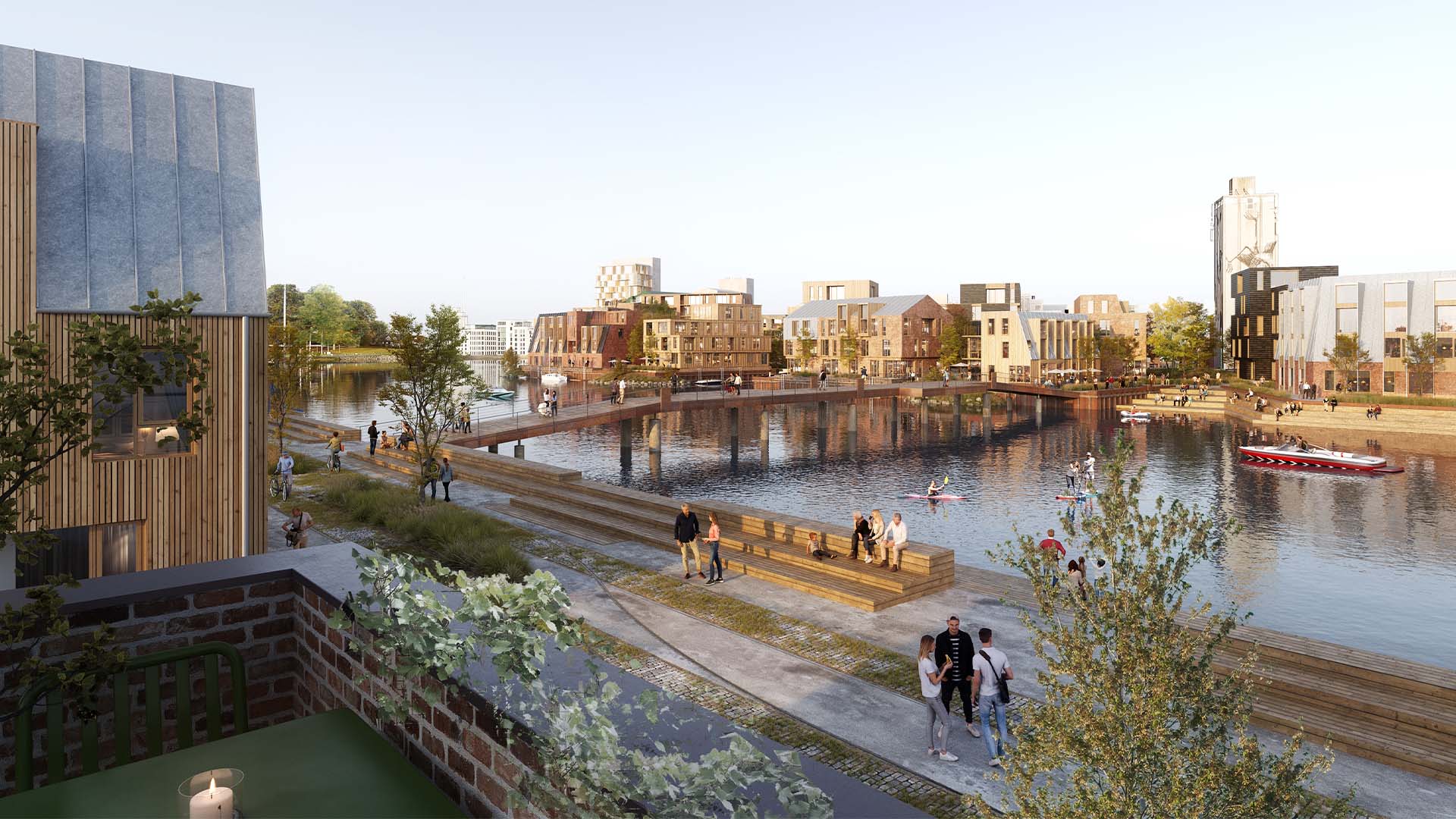 Hold Vandkunsten og SLA vinder arkitektkonkurrencen om Odense indre havn